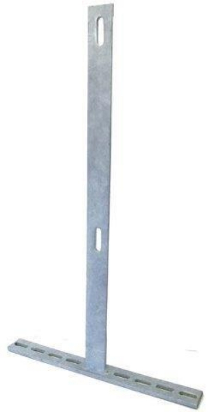 29'' Flat Bar Post W/19'' Foot, Galv. | Hog Slat