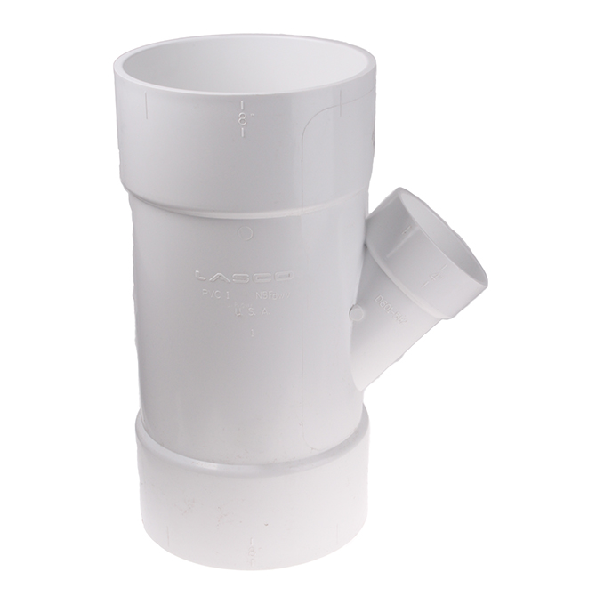 WYE 4" INTO 8" PVC SCH 40 | Hog Slat