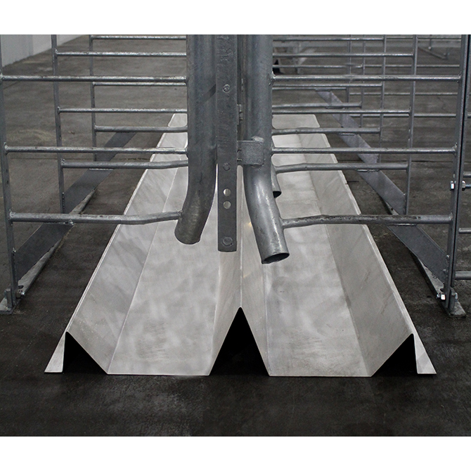 48" long Straight Front Feed Pipe | Hog Slat