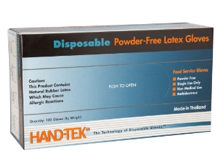 Hand-Tek® Disposable Powder-Free Latex Gloves - White | Hog Slat