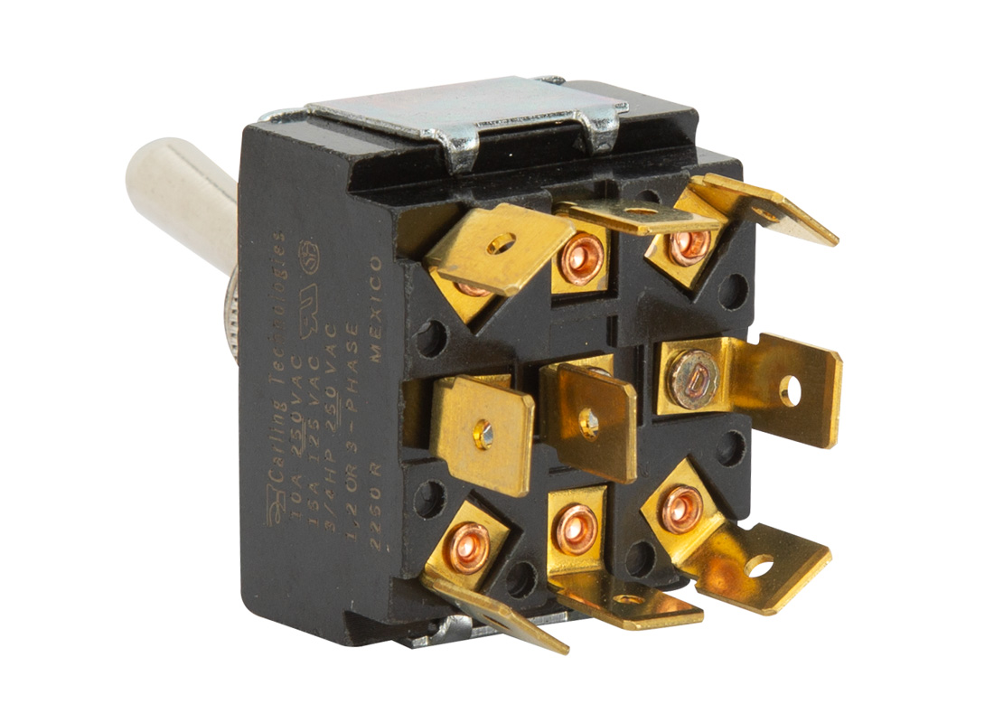 Toggle Switch TPDT 10 Amp 250V 3/4 HP | Hog Slat